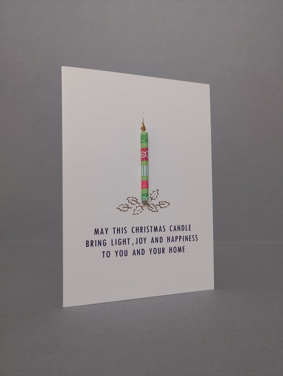 Christmas Candle Card. Christmas Card. - Etsy UK