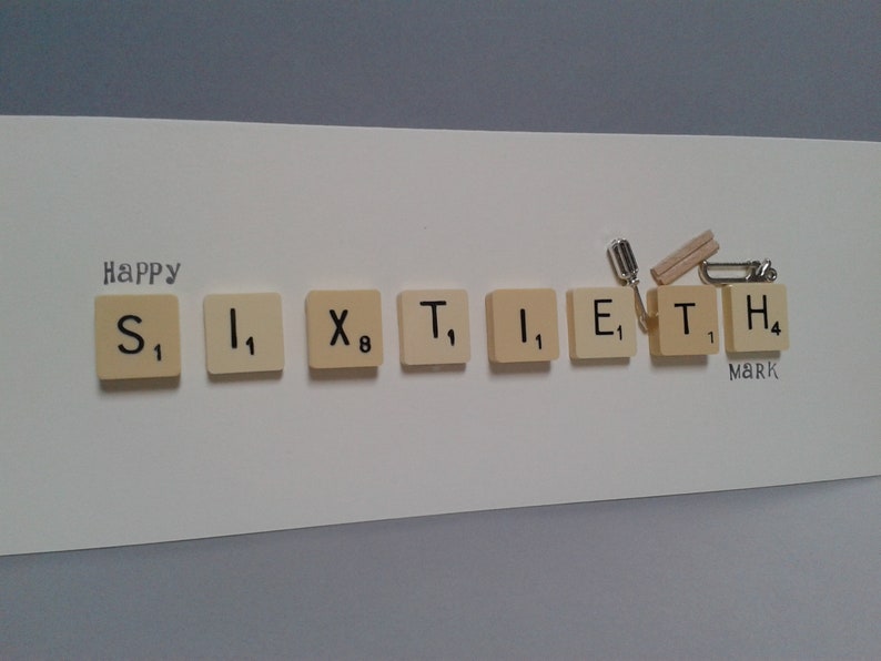 Large DIY Themed AGE Letter Tile Card With Embellishments. for - Etsy UK