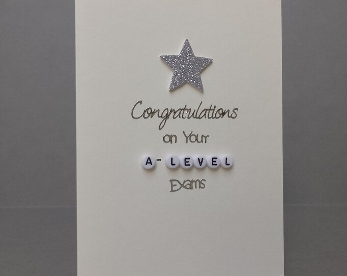 Congratulations on Your A-LEVEL Exams Card With Star Embellishment. - Etsy