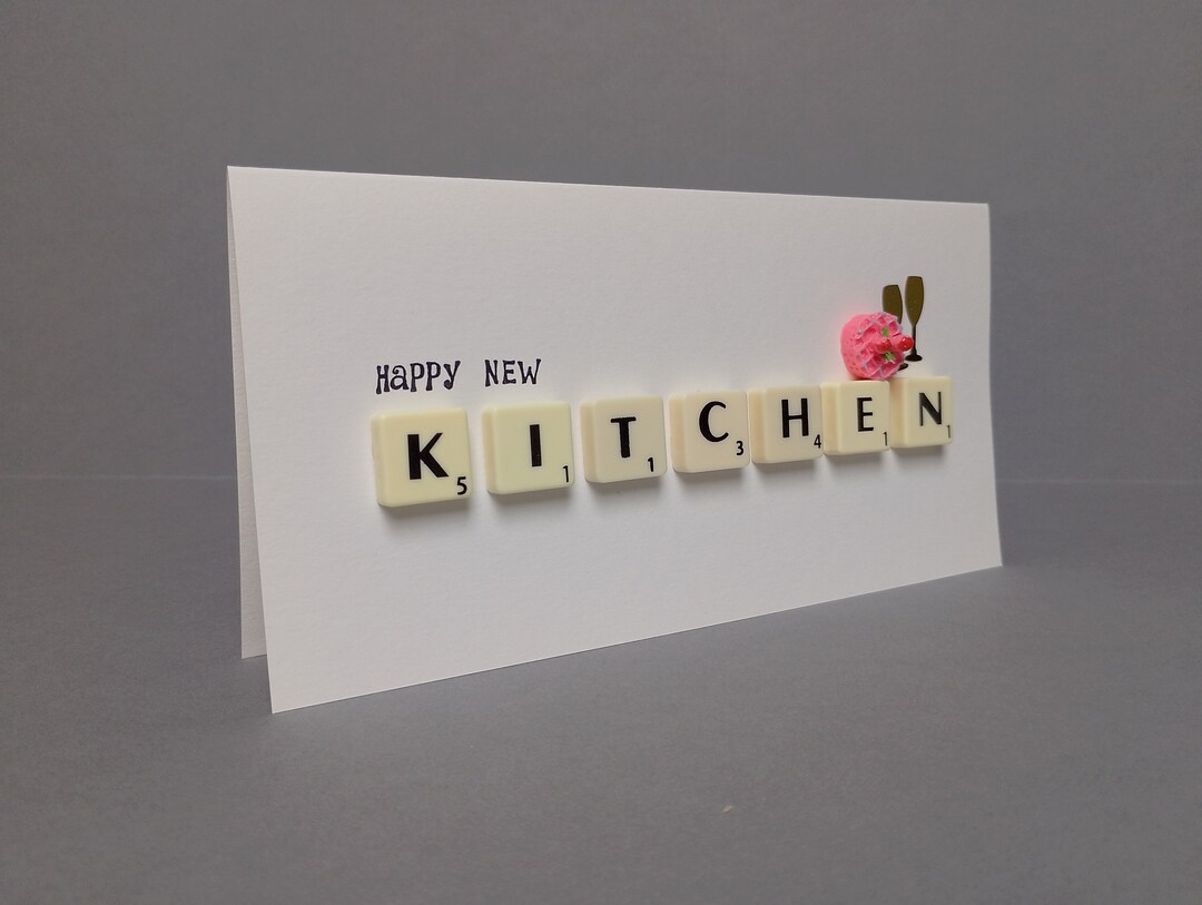 Happy New KITCHEN Letter Tile Card - Etsy