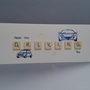 Passed Your DRIVING Test Letter Tile Card With Embellishments. Passed ...