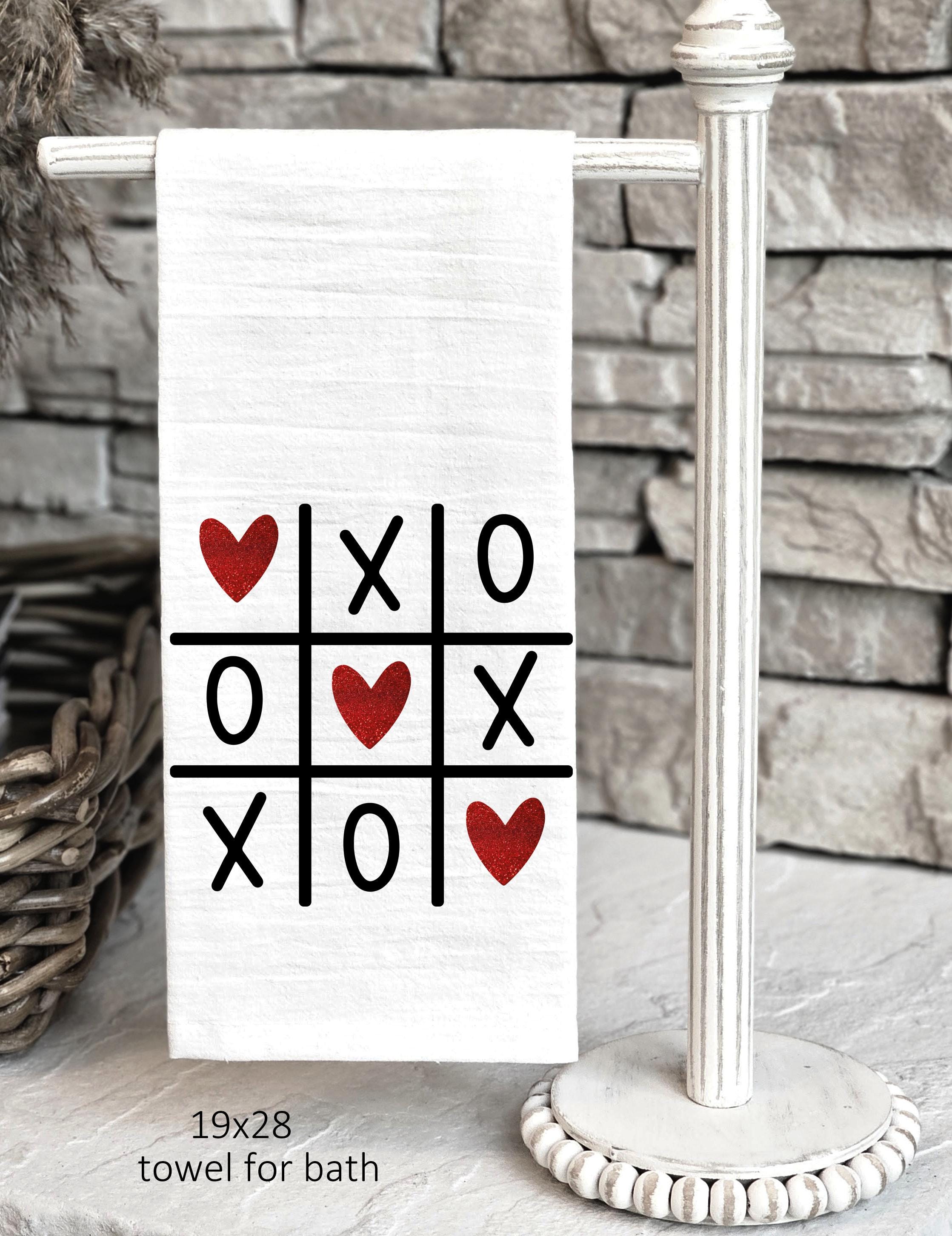 Valentine Tea Towel, Love Kitchen Towel, Valentine Bath Hand Towel, Tic ...