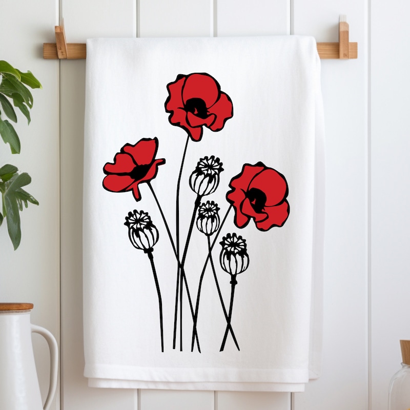 Poppy Towel - Etsy