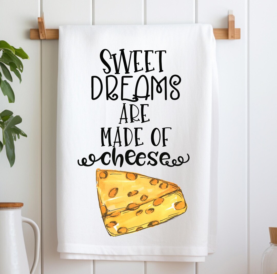 Cheese Tea Towel, Cheese Kitchen Towel, Cheese Flour Sack Towel, Cheese ...