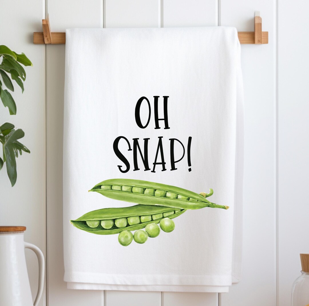 Green Bean Tea Towel, Green Bean Kitchen Towel, Food Pun Dish Towel ...