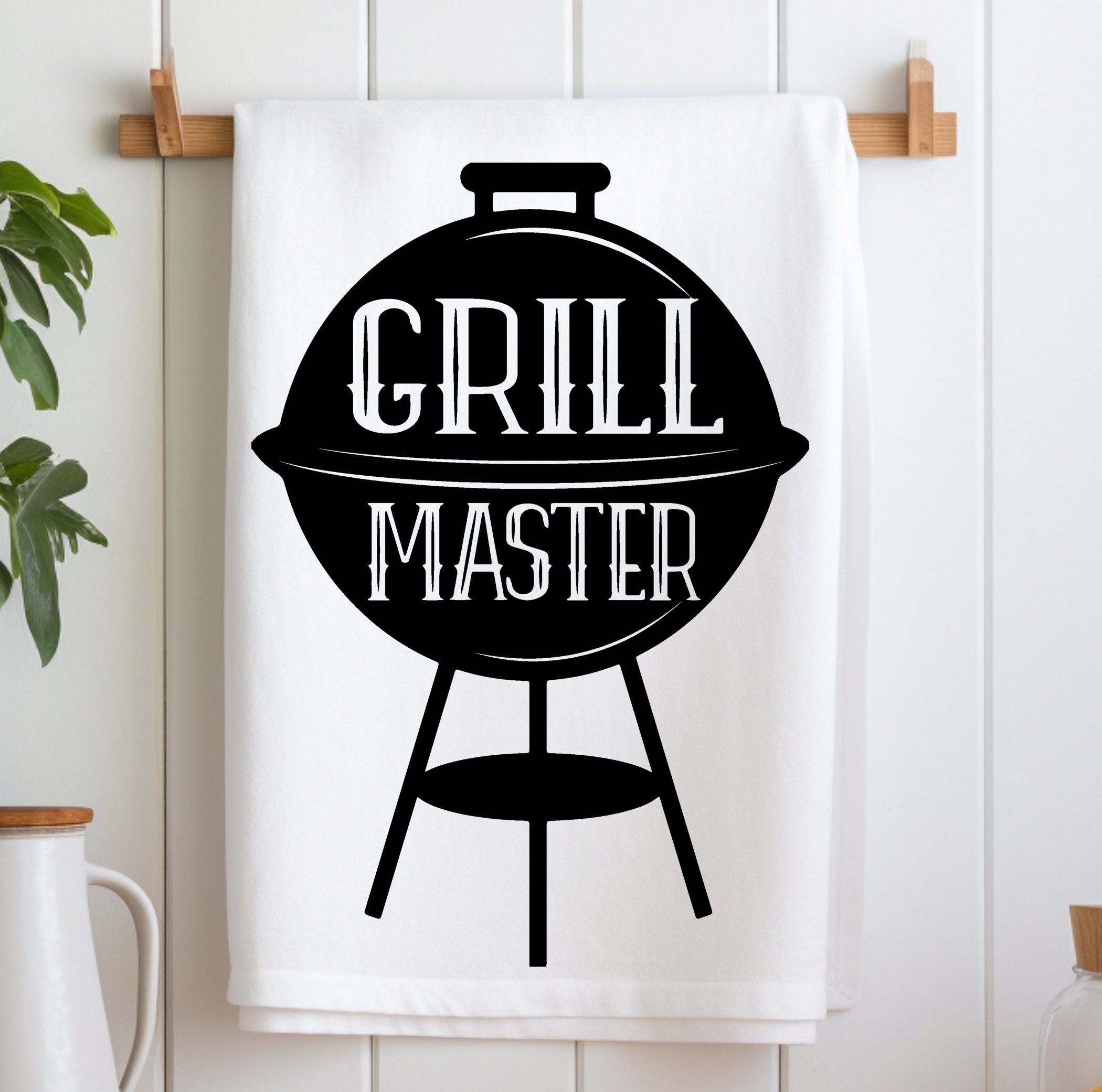 Barbeque Grill Tea Towel, Red Grill Dish Towel, Black Grill Kitchen ...