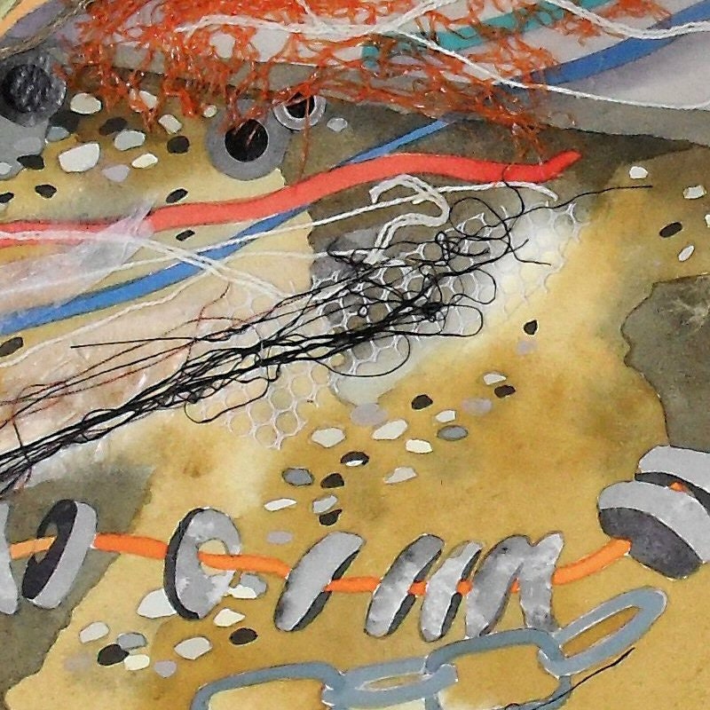 Original Watercolor Painting Fine Art Fishing Nets Ship Boat Yard ...