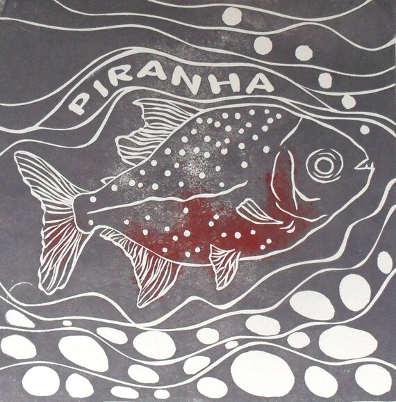 Prehistoric Piranha Drawing