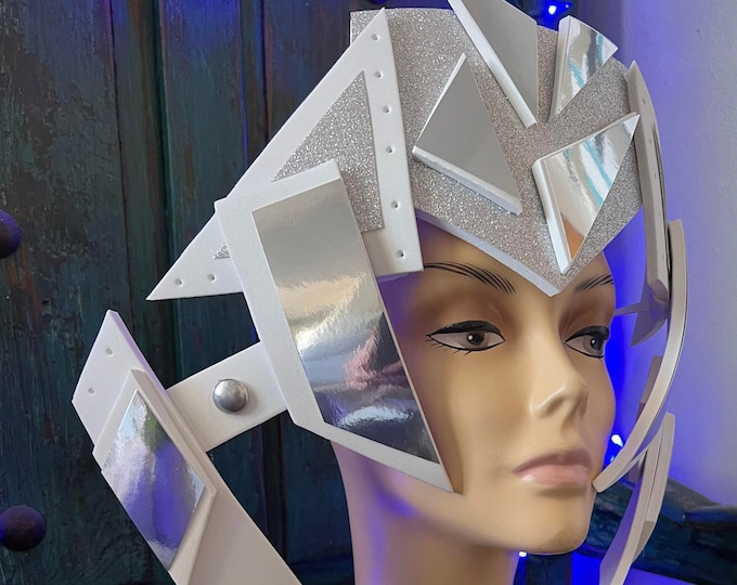 Halo Hii Mirror Futuristic Scifi Head Gear Futuristic Headdress Mask ...