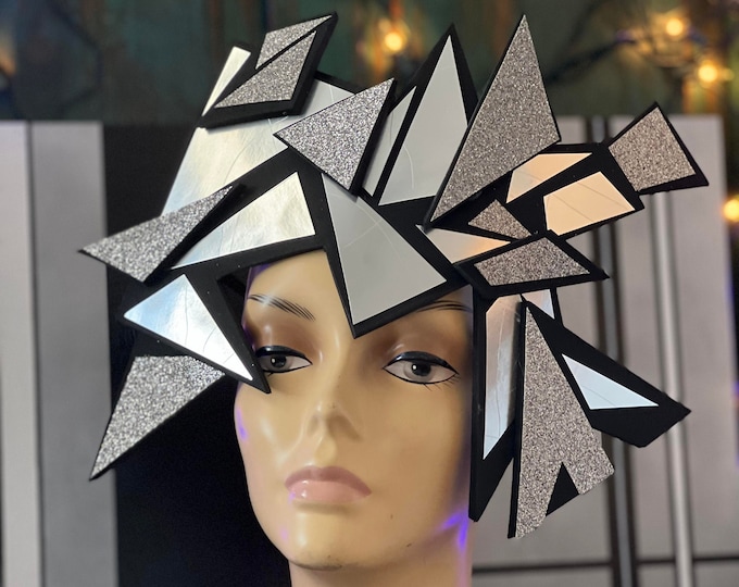 Beta Low Black Headgear Scifi Futuristic Headdress Costume Headpiece ...