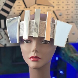 Uni-chrome Crown Headpiece Goggles Cyborg Headgear Futuristic Mask ...