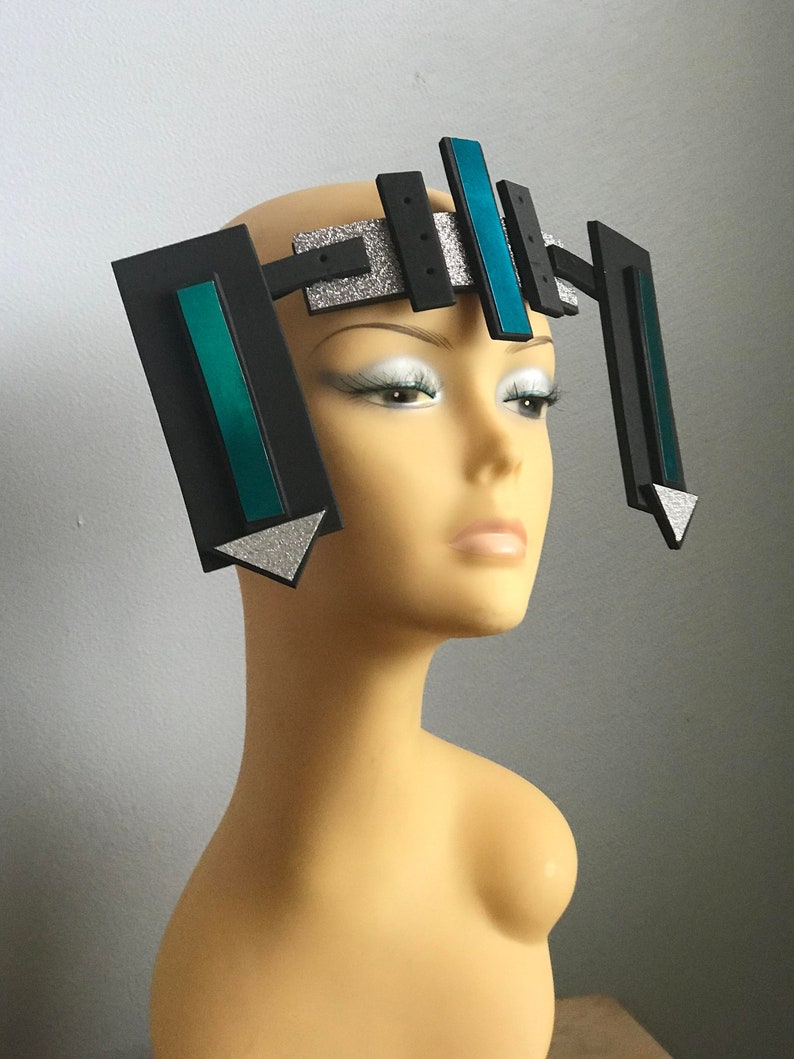 Suspension Head Bar Futuristic Scifi Art Deco Headpiece - Etsy