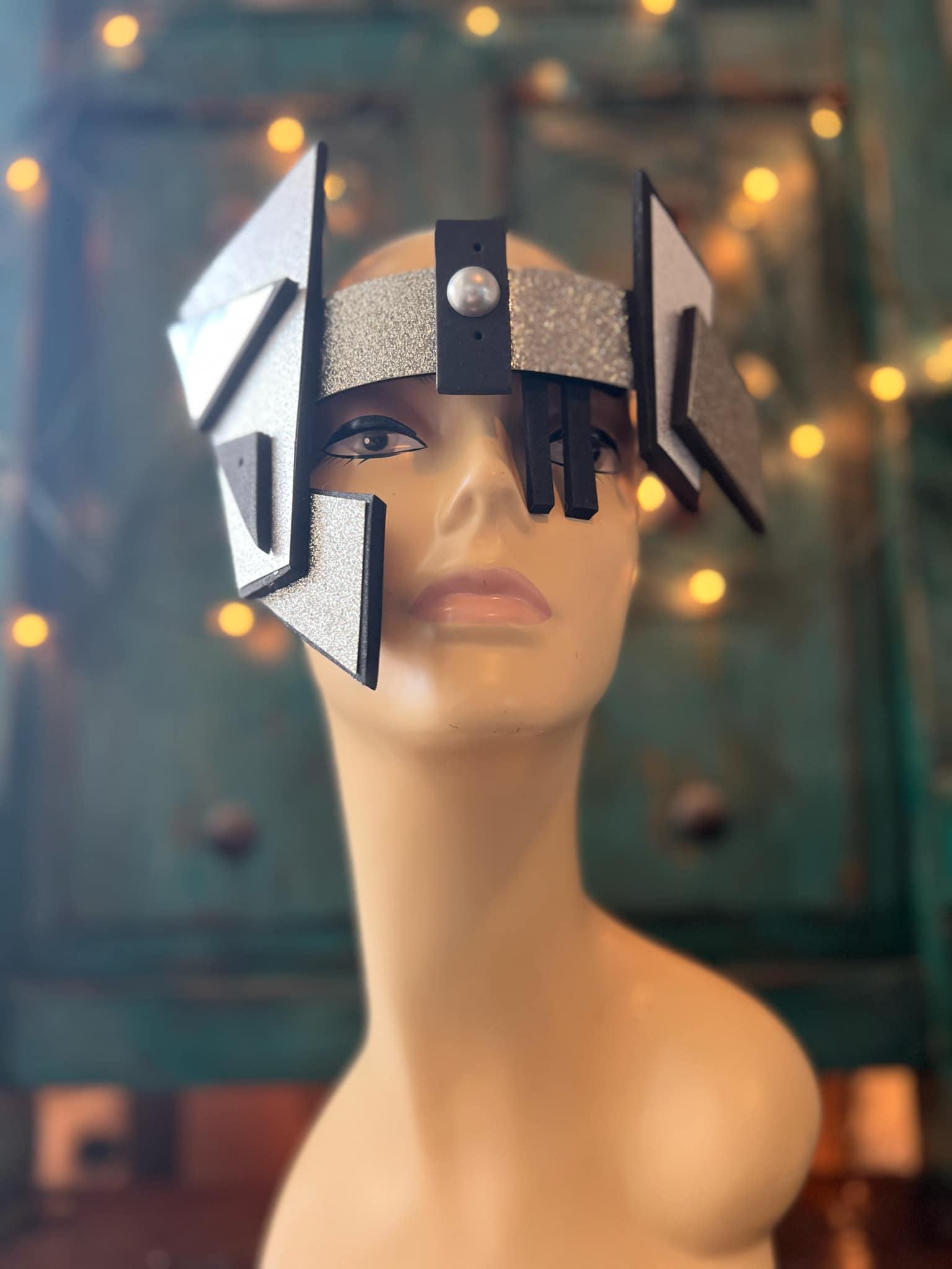 Rivva Futuristic Cyborg Headgear Halo Hat Headpiece Mask Costume Hat ...