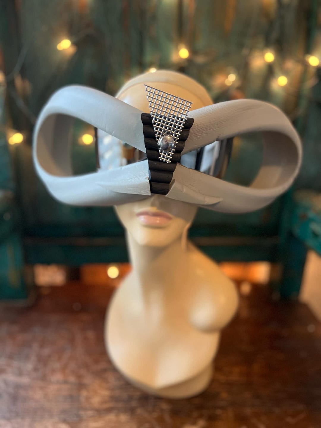 Zebulun Synth Futuristic Cyborg Headgear Halo Hat Headpiece Mask ...