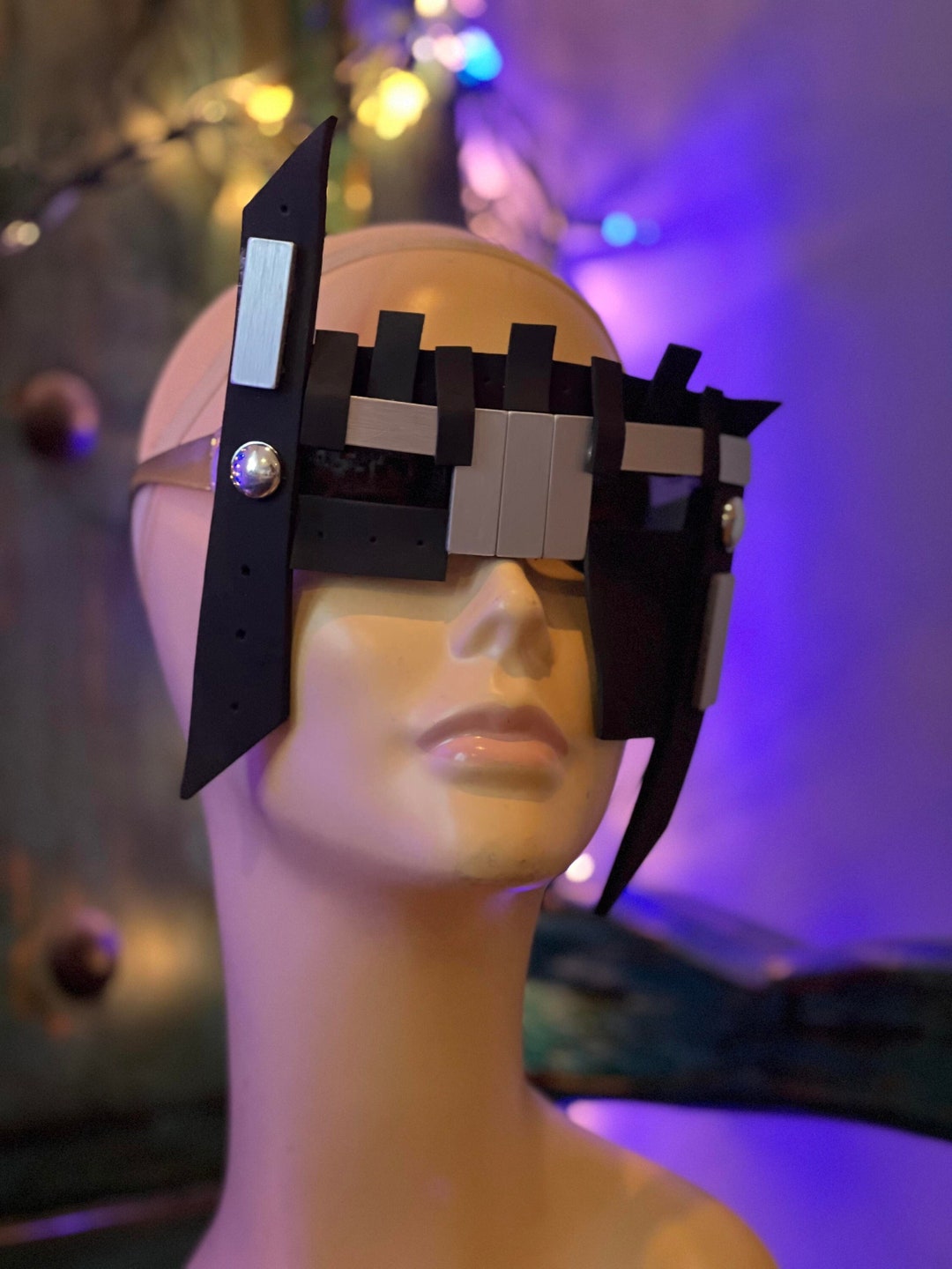 VULU Force Futuristic Scifi Headpiece Geometric Headgear Costume Face ...
