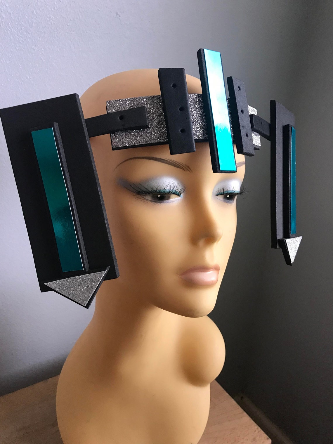 Suspension Head Bar Futuristic Scifi Art Deco Headpiece - Etsy