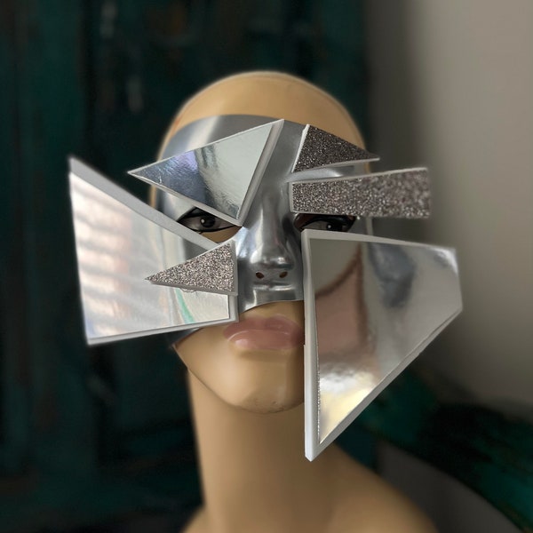 No face chrome mask - Etsy Polska