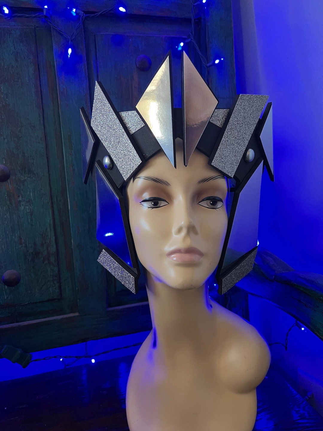 Beta Hii Black Headgear Scifi Futuristic Headdress Costume Headpiece ...