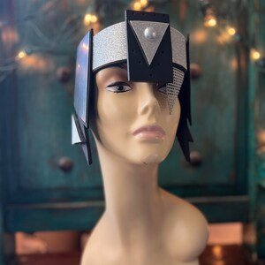 Zelphor Division Futuristic Cyborg Headgear Halo Headpiece Mask Costume ...