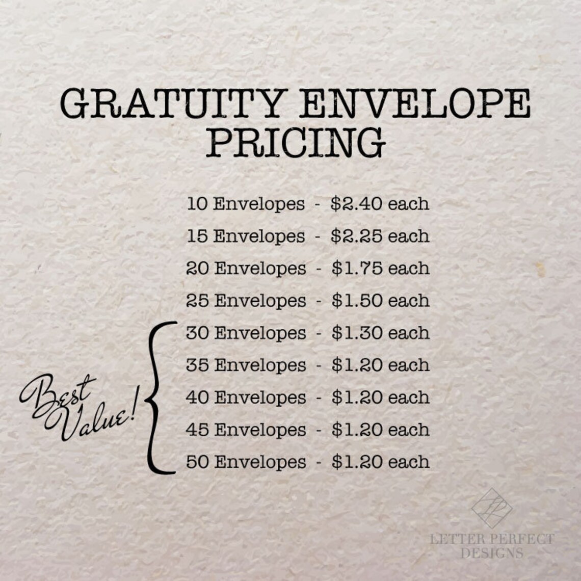 Personalized Gratuity Tip Envelopes paris Monogram - Etsy