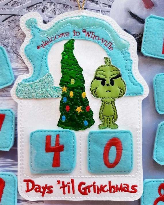 Countdown to Christmas Grouchy Green - Etsy