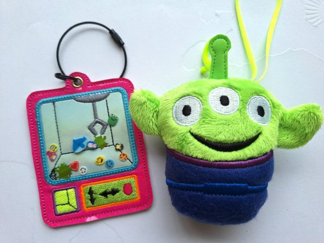Claw Bag Tag Set of Two Embroidered Vinyl and Plush Keychains - Etsy