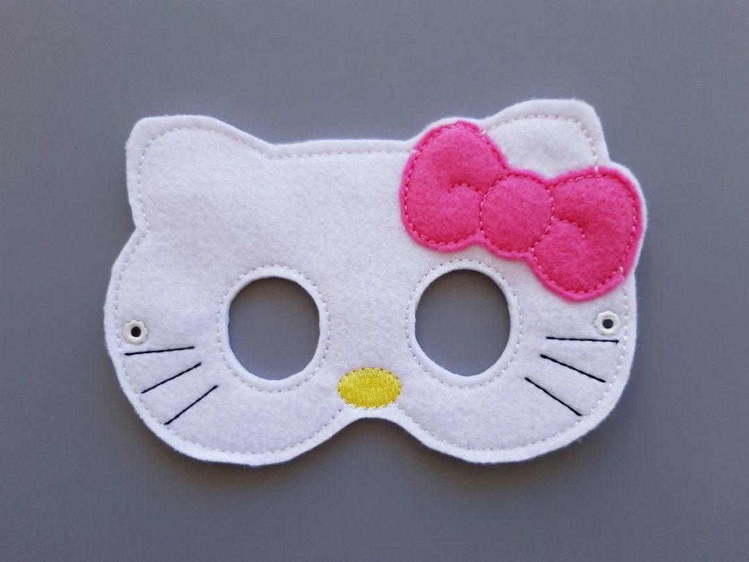 Children's Embroidered Felt Mask - Kitten Kitty Cat - Etsy