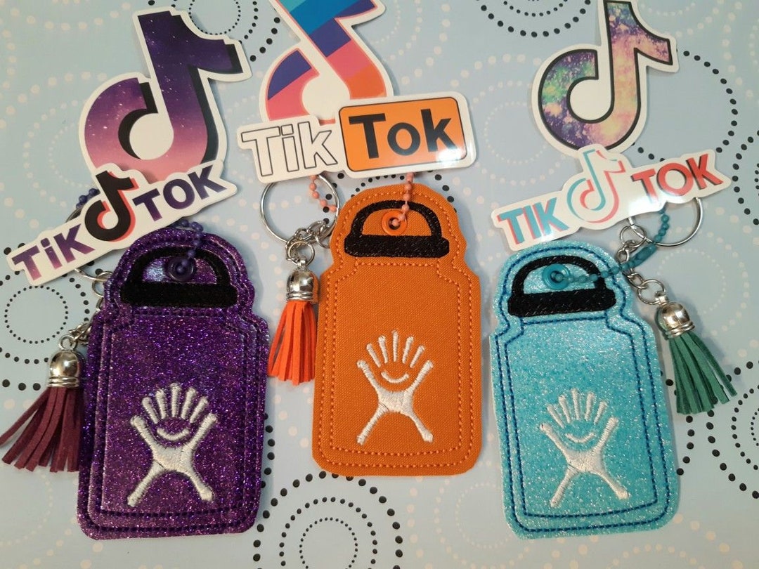 Embroidered Vinyl Keychain - Hydroflask With 2 Stickers - Etsy