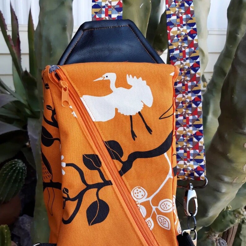 Sling Style Backpack Orange Canvas Birds - Etsy