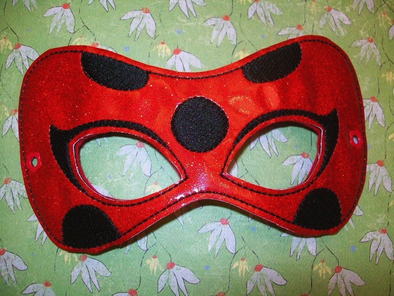 Child's Mask Ladybug Red Vinyl Ladybird - Etsy