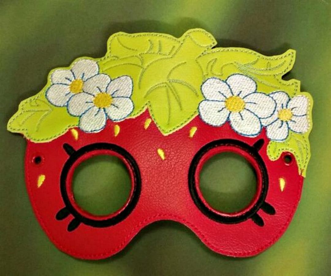 Child's Mask - Strawberry - Shopper Girl - Etsy