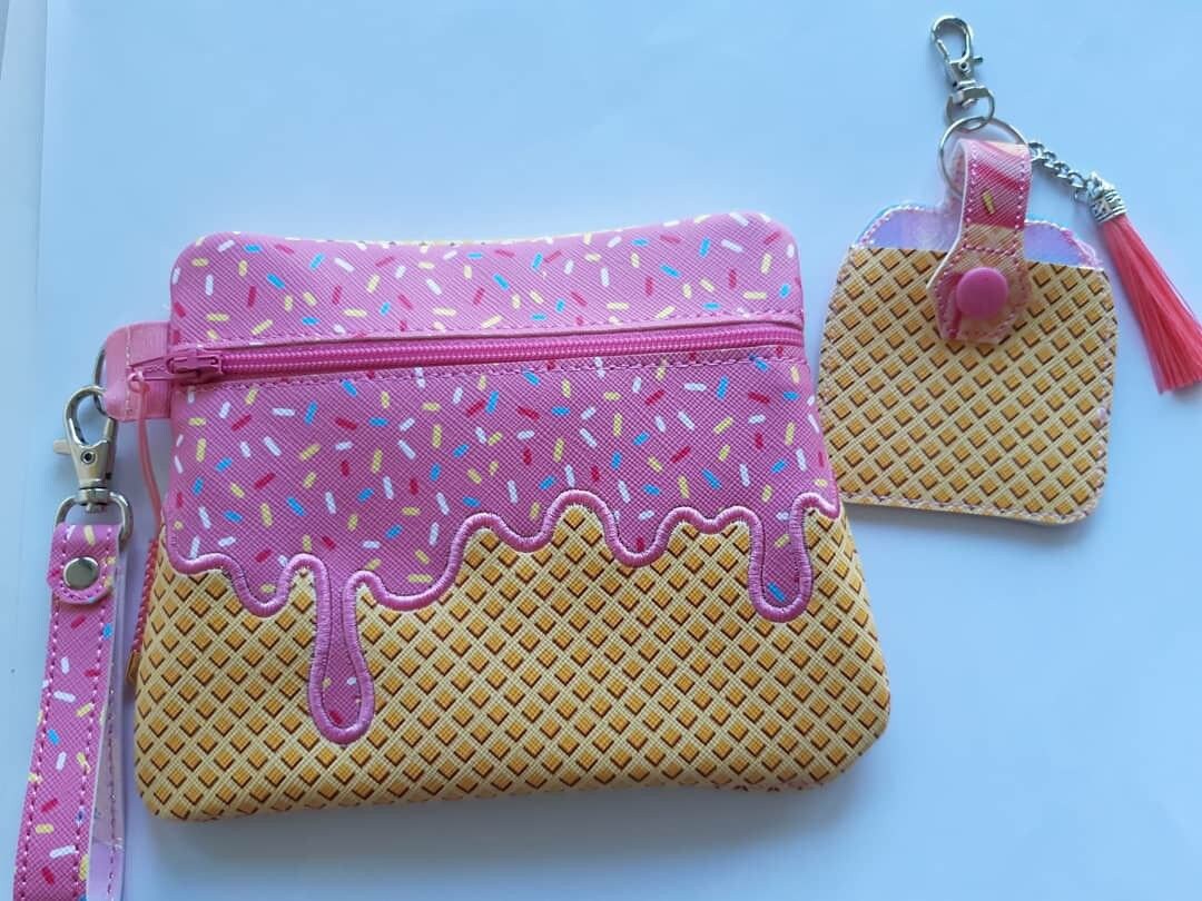 Melting Ice Cream Zipper Bag with Earbuds case - Etsy Österreich