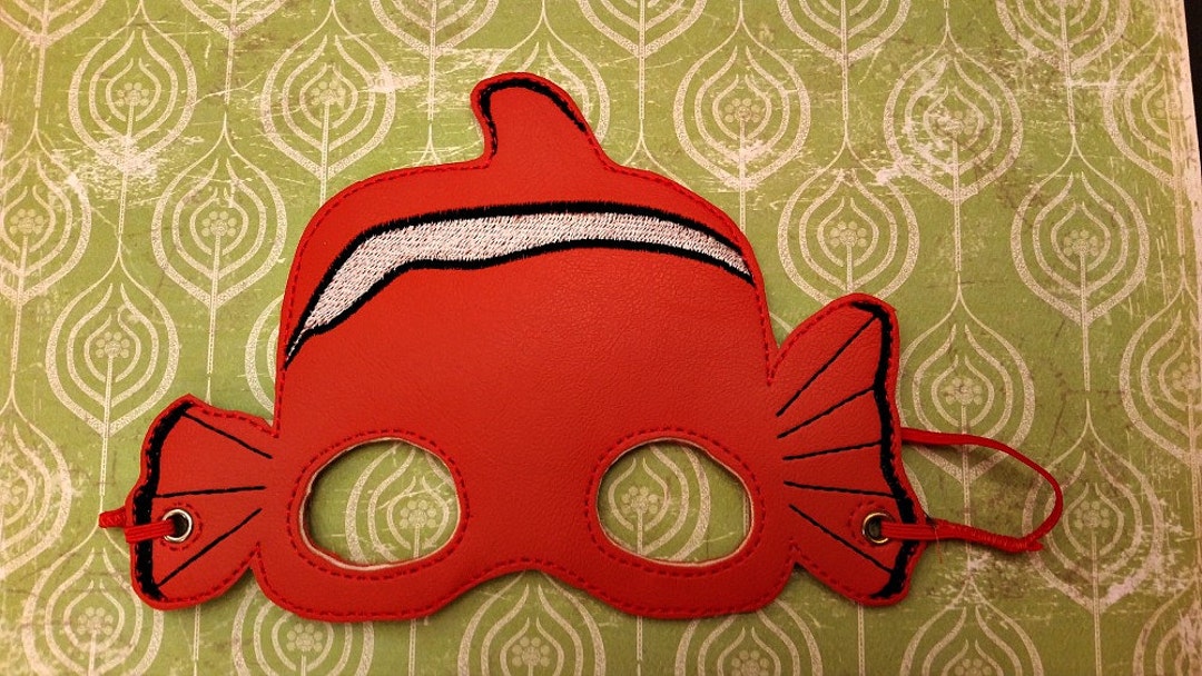 Child's Mask - Nemo - Clown Fish - Orange Marine Vinyl - Etsy