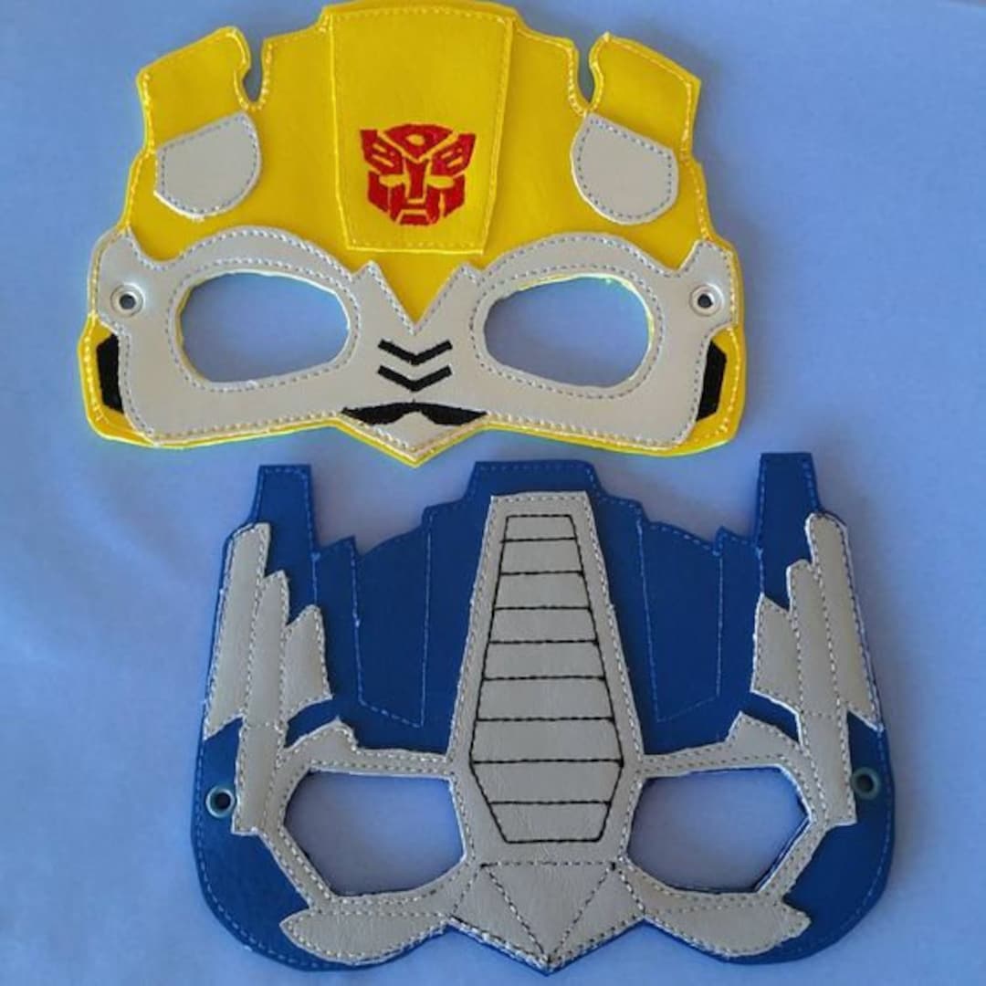 Childs Mask - Robot - Blue Prime - Yellow Bee - Etsy