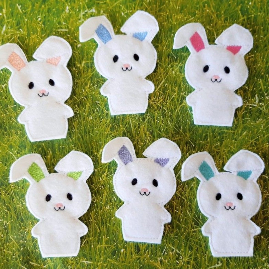 Easter Bunny Finger Puppets - Set of 2 in Assorted Colors - Etsy