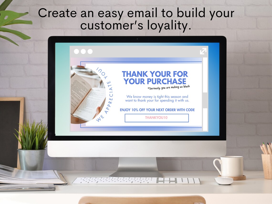 Editable thank You Purchase Email Template Easily - Etsy