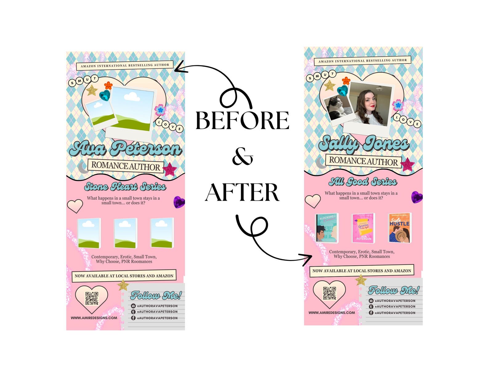 Romance Author Retractable Banner Template: Book Signing Event (canva ...