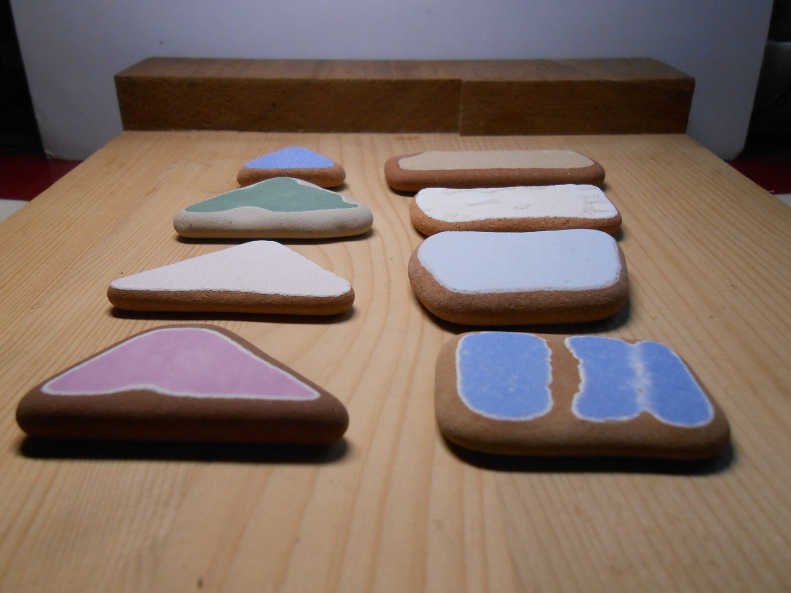 Genuine Sea Pottery 8 Rectangular and Triangular Pieces of - Etsy