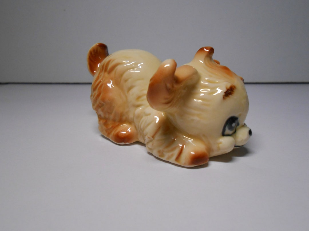 Vintage Dog Figurine Bone China Taiwan - Etsy