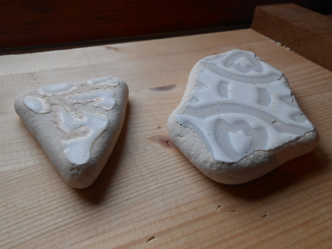 Genuine Surf Tumbled Beach Pottery Sea Pottery 2 Vintage - Etsy