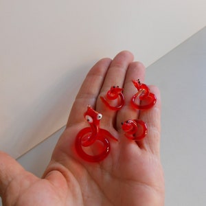 Snake Family Vintage Murano Glass Figurine, Miniature Glass Snakes ...