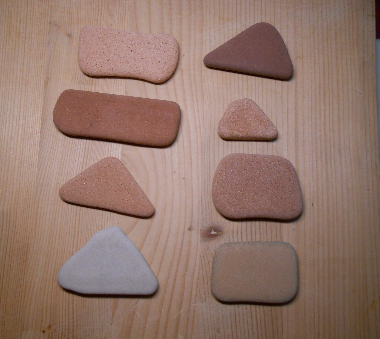 Genuine Sea Pottery 8 Rectangular and Triangular Pieces of - Etsy