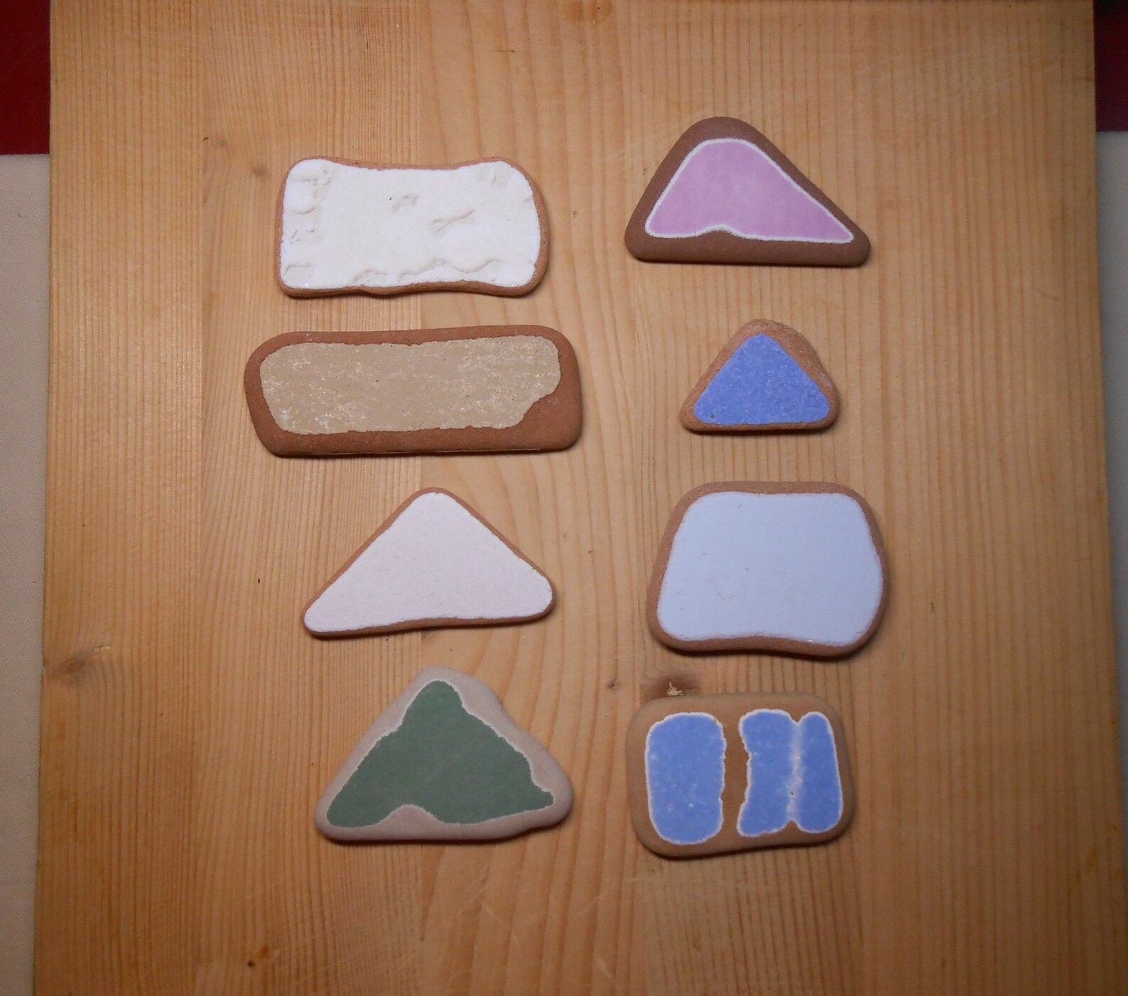 Genuine Sea Pottery 8 Rectangular and Triangular Pieces of - Etsy