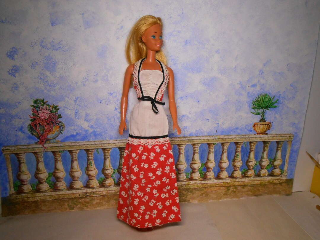 Barbie Original Outfit 1978 Best Buy #2228 Long Sleeveless Red and ...