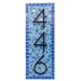 Address Sign, House Number Sign, Mosaic Address Plaque, Blue and Black ...