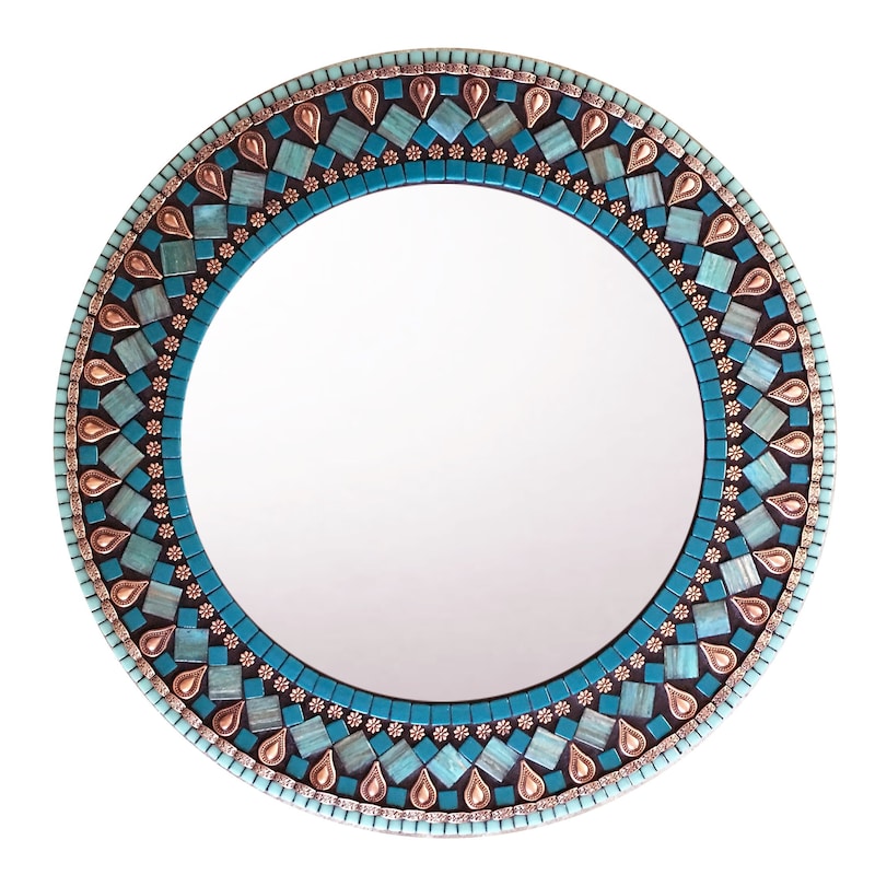 Round Copper Mirror - Etsy