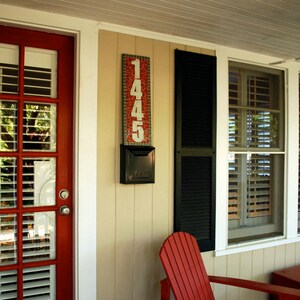 Red Address Sign / Mosaic Address Plaque / House Number Sign / Custom ...