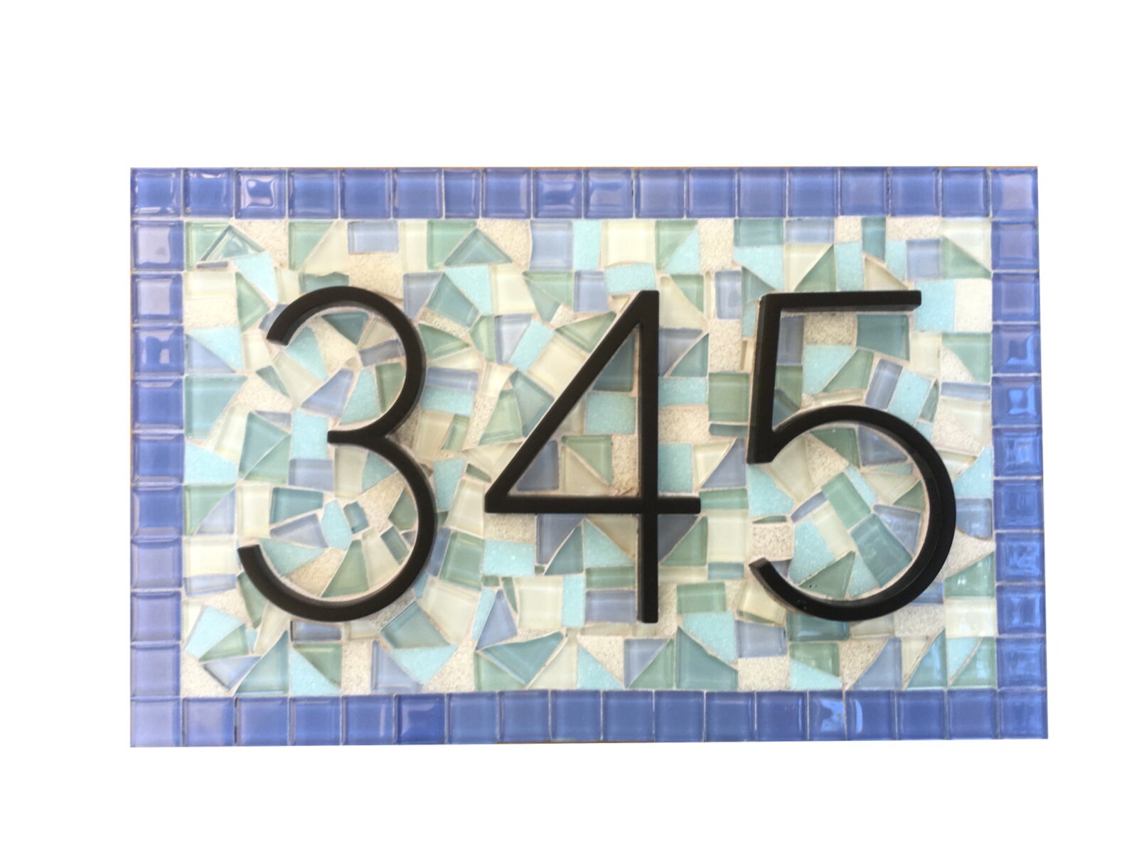 Outdoor House Number Plaque for Beach House Hanging Mosaic | Etsy