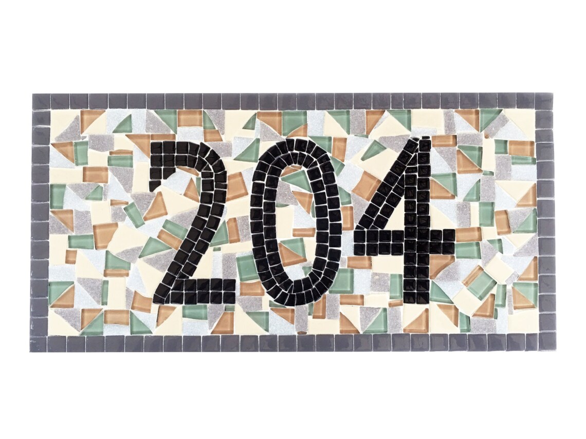 Address Sign, Mosaic House Numbers, Personalized Housewarming Gift ...
