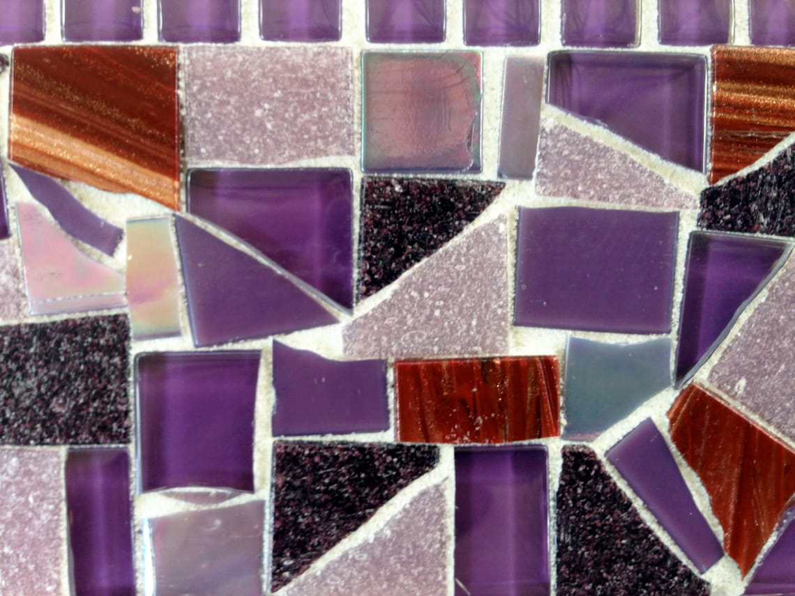 Wall Mirror Purple Mosaic Mirror Large Decorative Mirror - Etsy